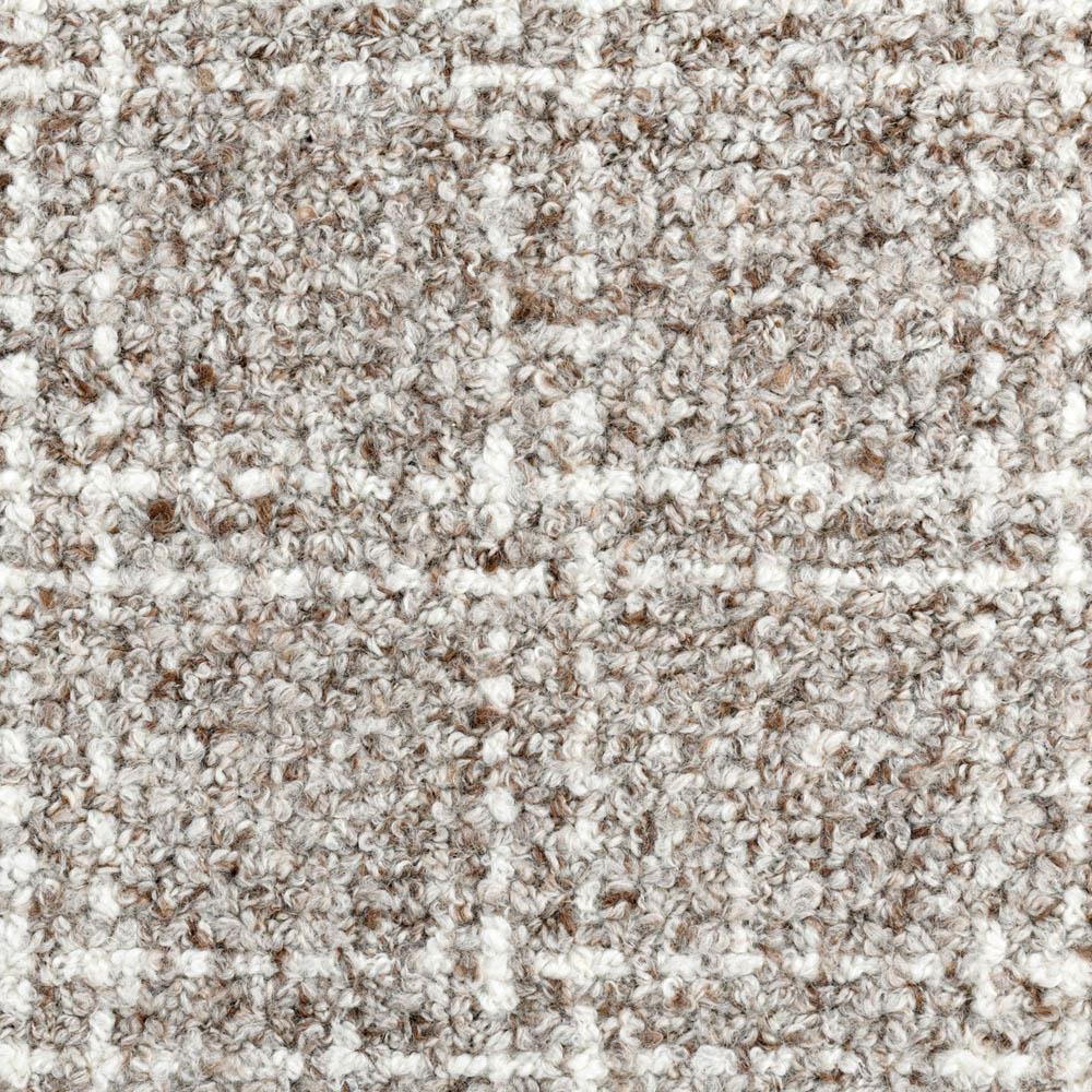 Belinda Modern Classic Natural Grey Wool Patterned Rug - 2'x3'