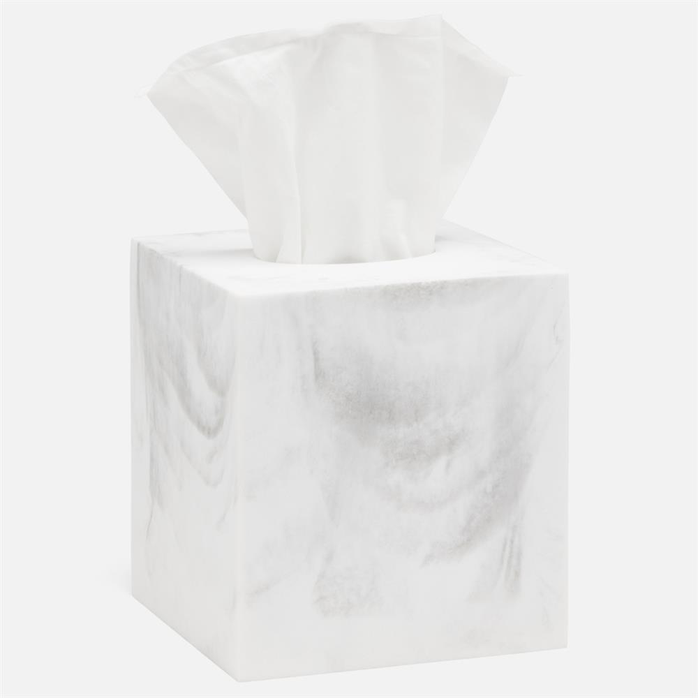 Pigeon and Poodle Parma Modern Classic White Resin Tissue Box | Kathy ...