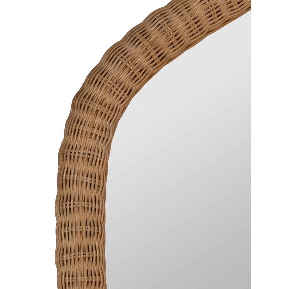 Madelyn Coastal Beach Natural Rattan Wall Mounted Mirror Medium (21 ...