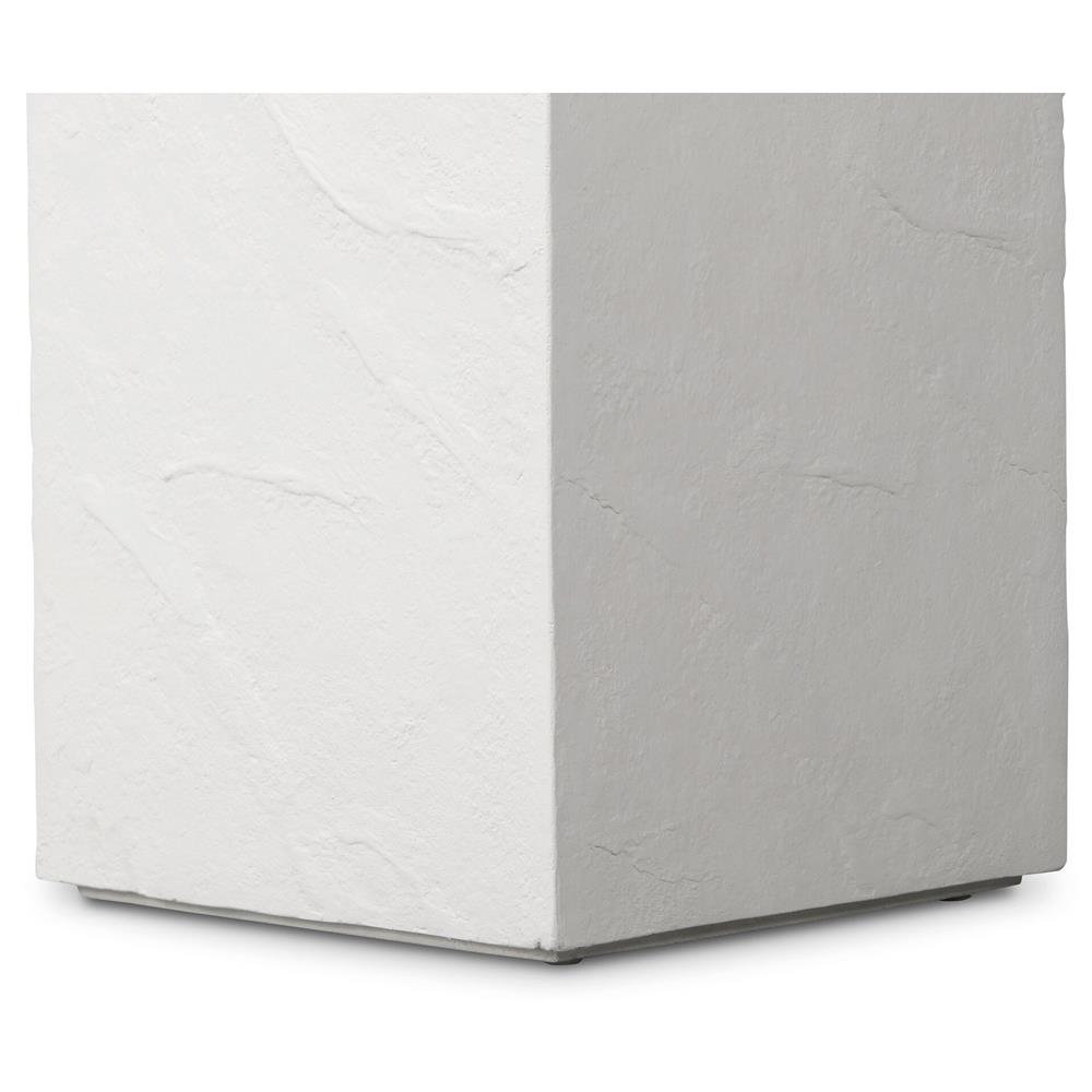 Cyndra Modern Classic White Concrete Outdoor Plinth Pedestal - 31 ...
