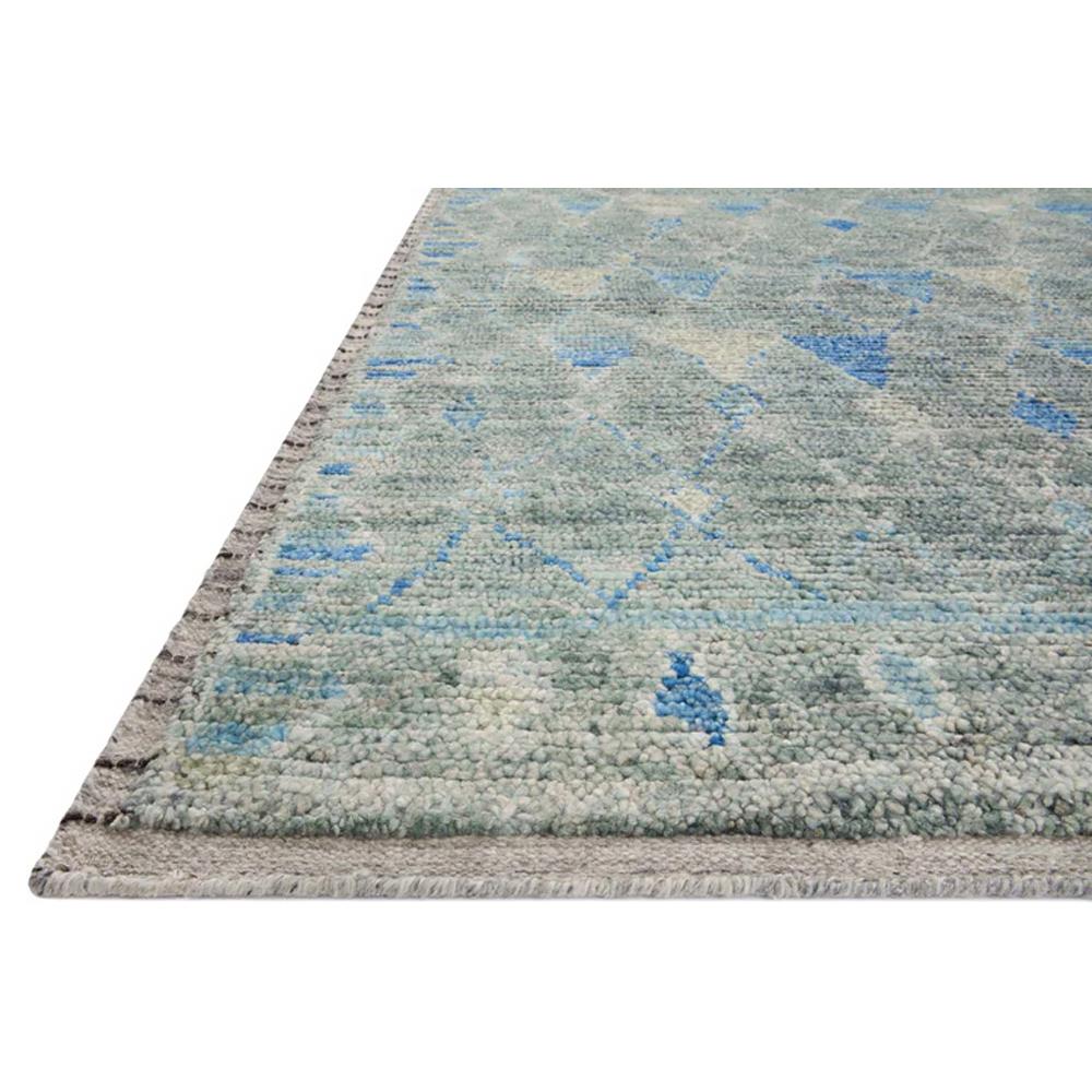 Sloanne Global Bazaar Blue Wool Diamond Patterned Rug - 2'6"x13'6"