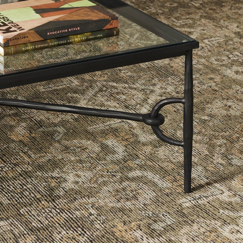 Ceasar French Country Black Iron Square Coffee Table | Kathy Kuo Home