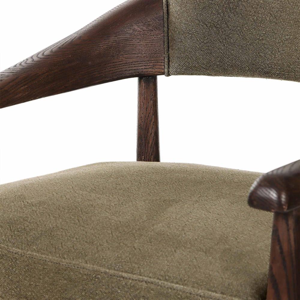 Ilonah Rustic Lodge Olive Green Upholstered Brown Oak Counter Stool ...