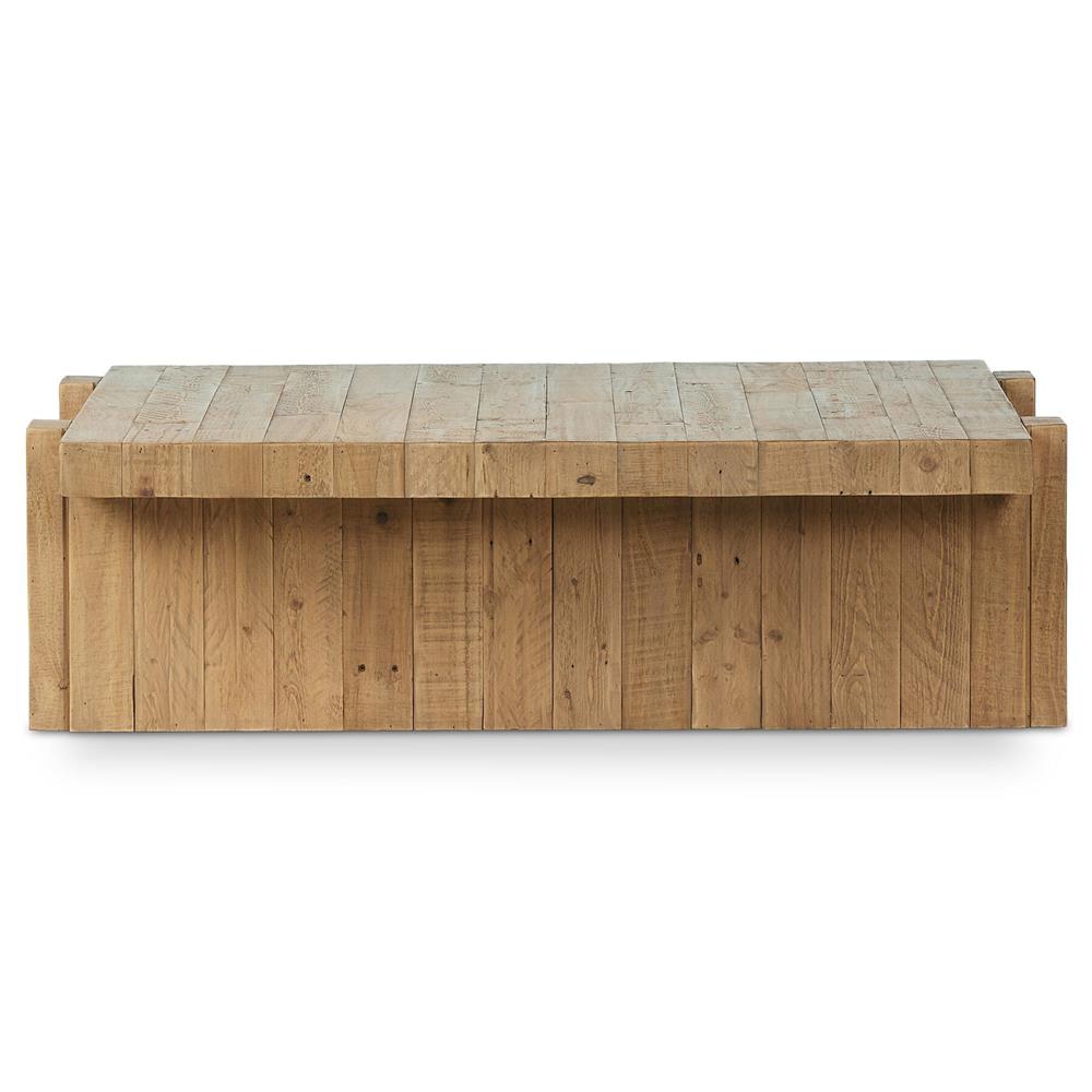 Godwin Rustic Lodge Brown Reclaimed Pine Wood Square Coffee Table 41" W ...