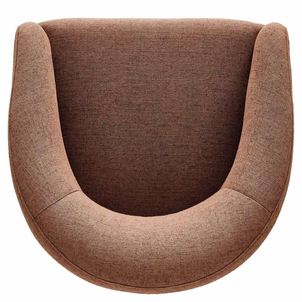 Geoffrey Modern Classic Rust Barrel Dining Arm Chair | Kathy Kuo Home