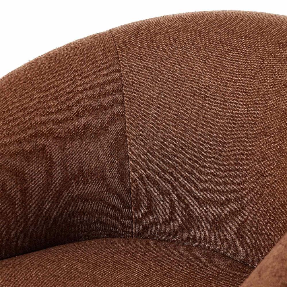 Geoffrey Modern Classic Rust Barrel Dining Arm Chair | Kathy Kuo Home