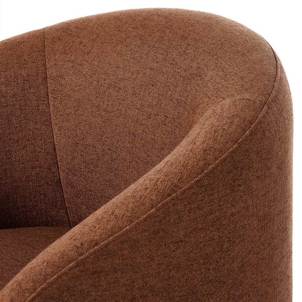 Geoffrey Modern Classic Rust Barrel Dining Arm Chair | Kathy Kuo Home