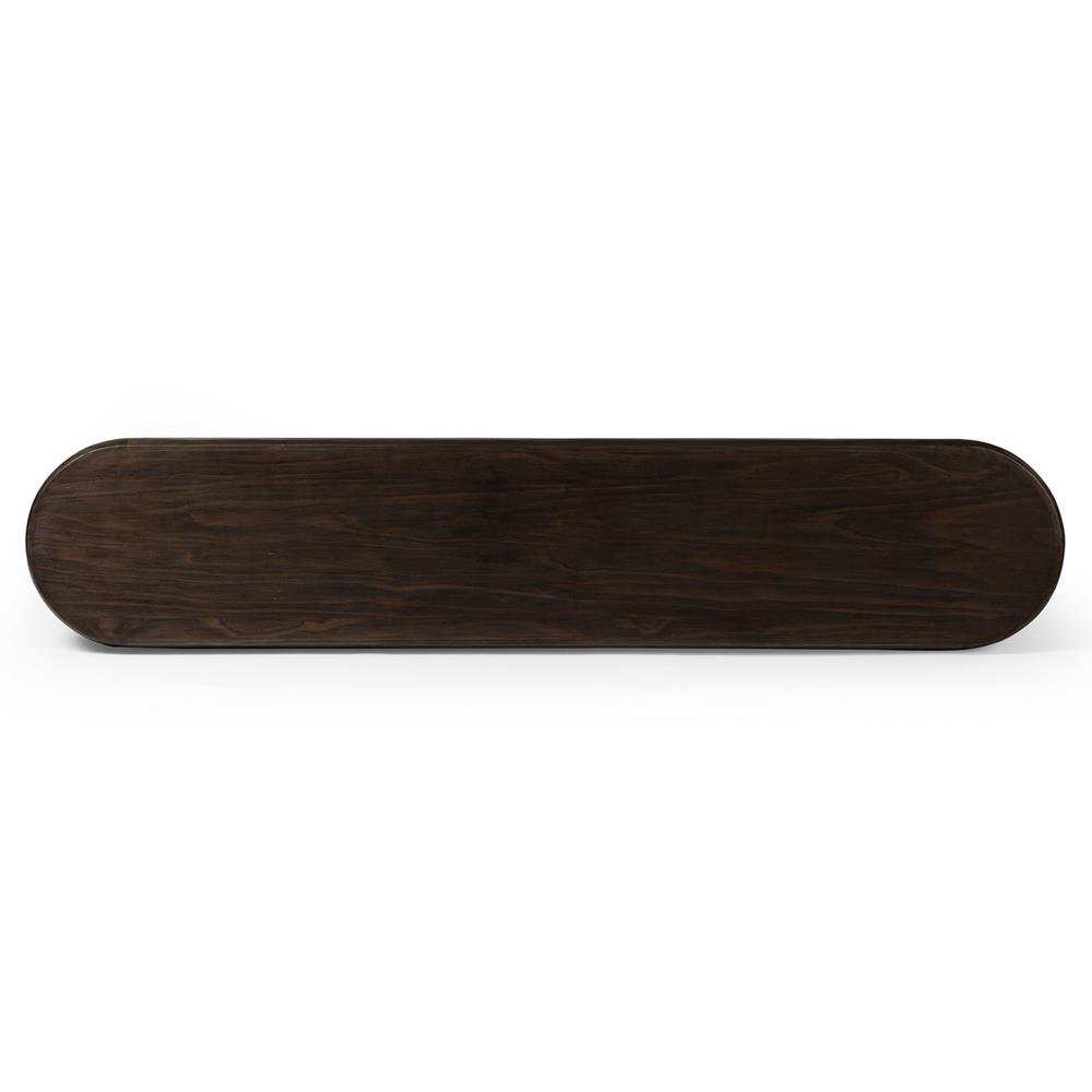 Duke Modern Classic Dark Brown Pine Oval Console Table Extra Long (over ...