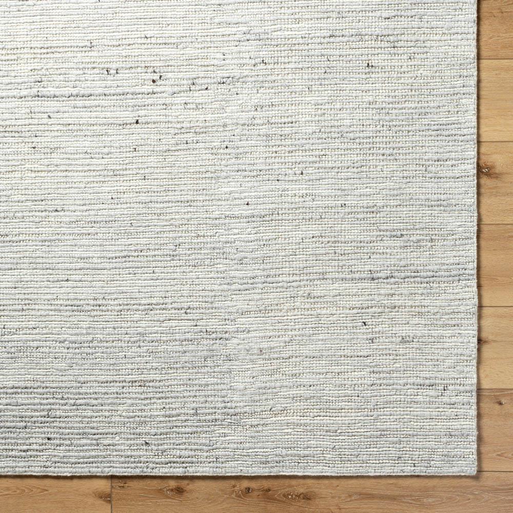 Benny Modern Classic Light Grey Wool Marled Rug - 5'x7'6" 5'x8' | Kathy ...