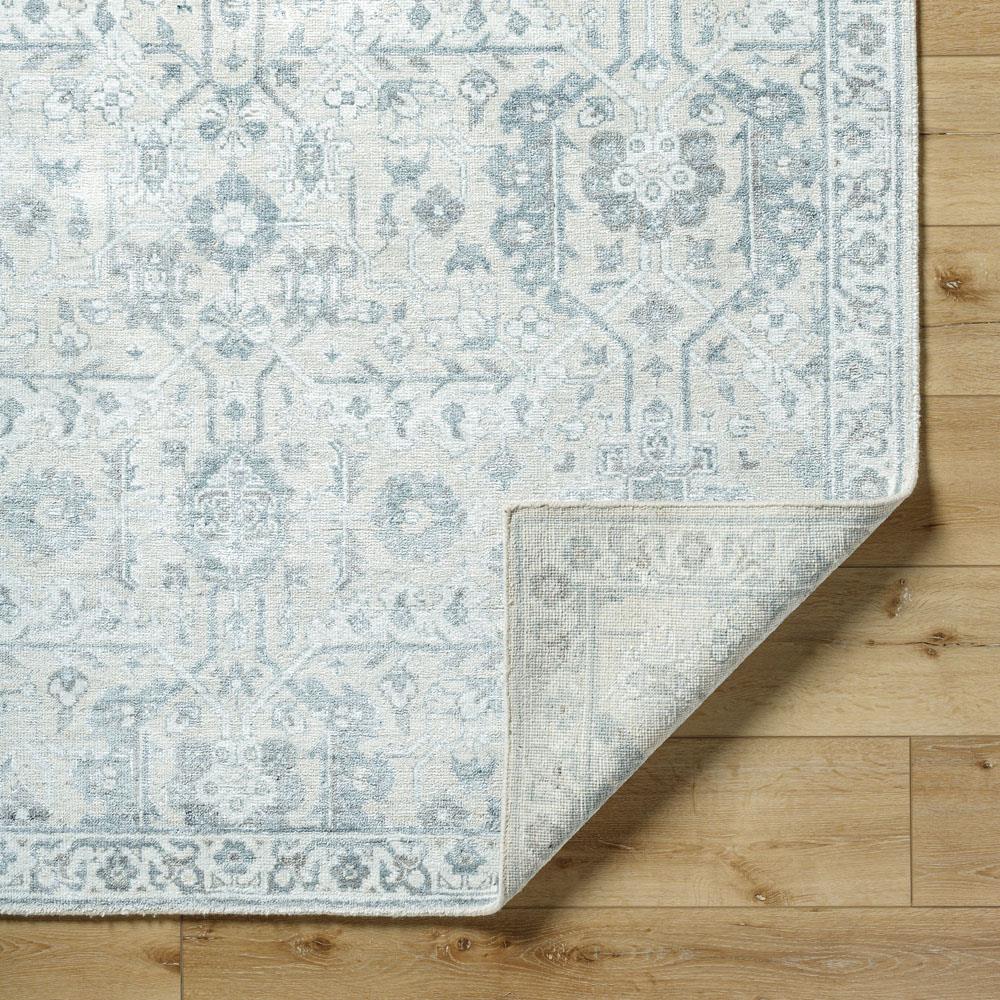 Geneva French Country Light Blue Floral Patterned Rug - 8'x10'