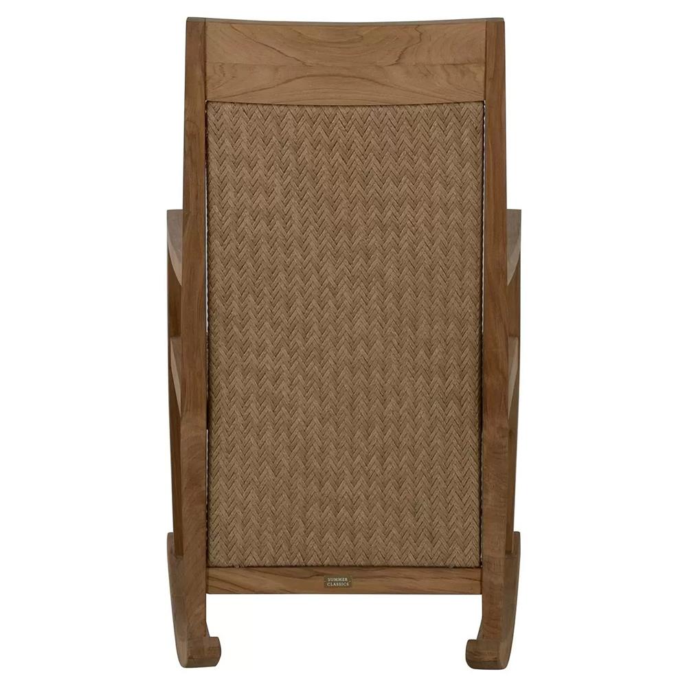 Savannah Coastal Beach Natural Teak Outdoor Rocker Chair | Kathy Kuo Home