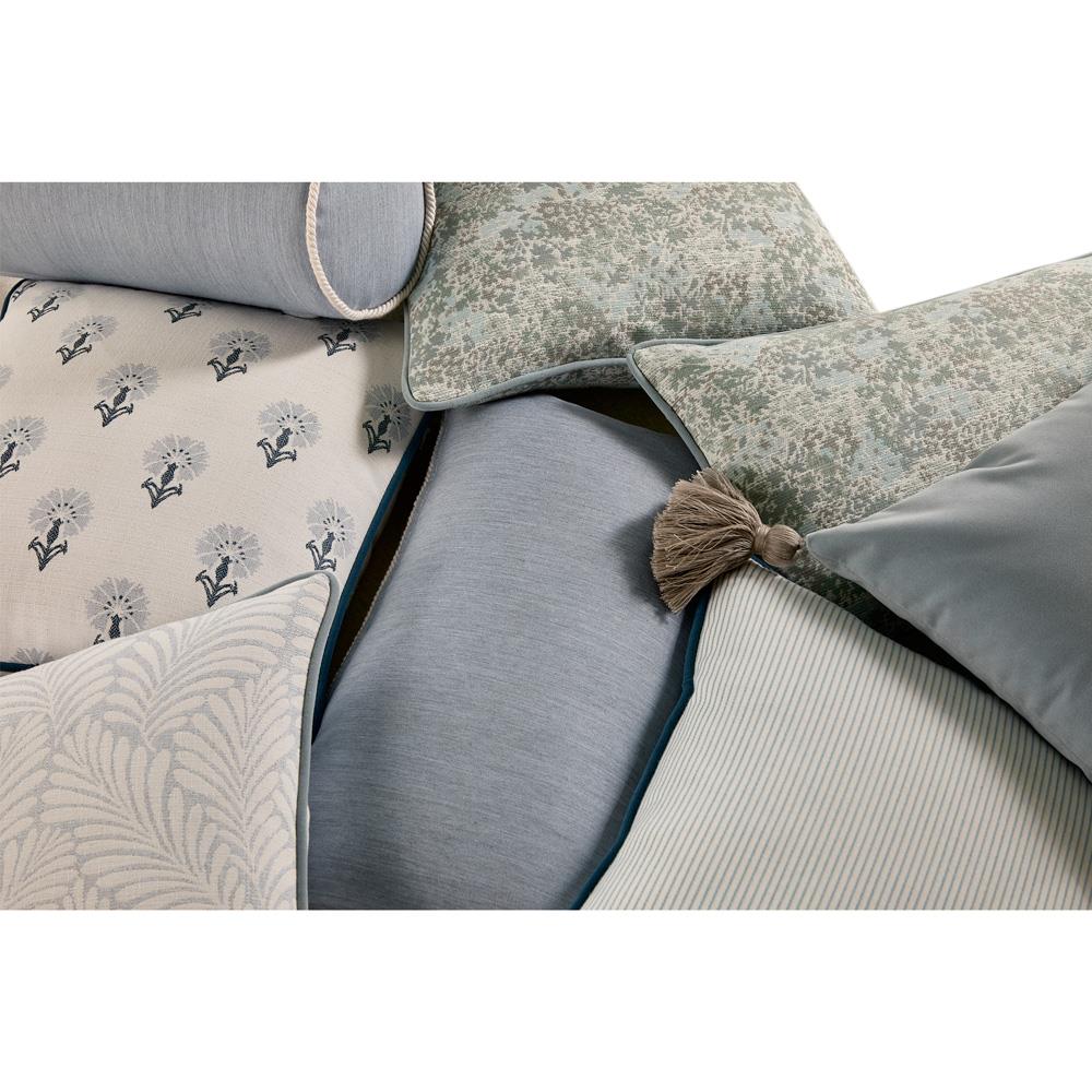 Delilah French Country Blue Floral White Indoor Outdoor Throw Pillow ...