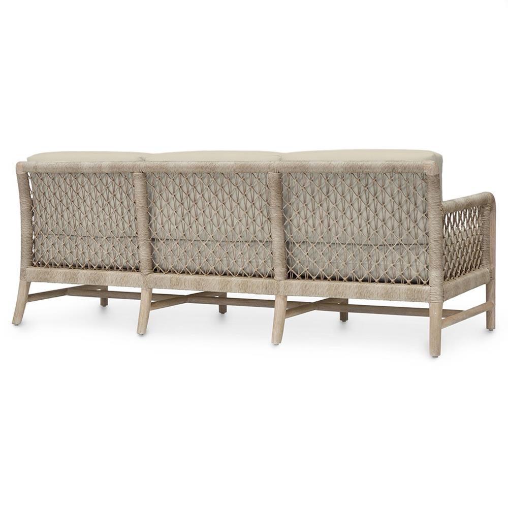 Palecek Montecito Coastal Beige Upholstered Woven Abaca Teak Outdoor ...