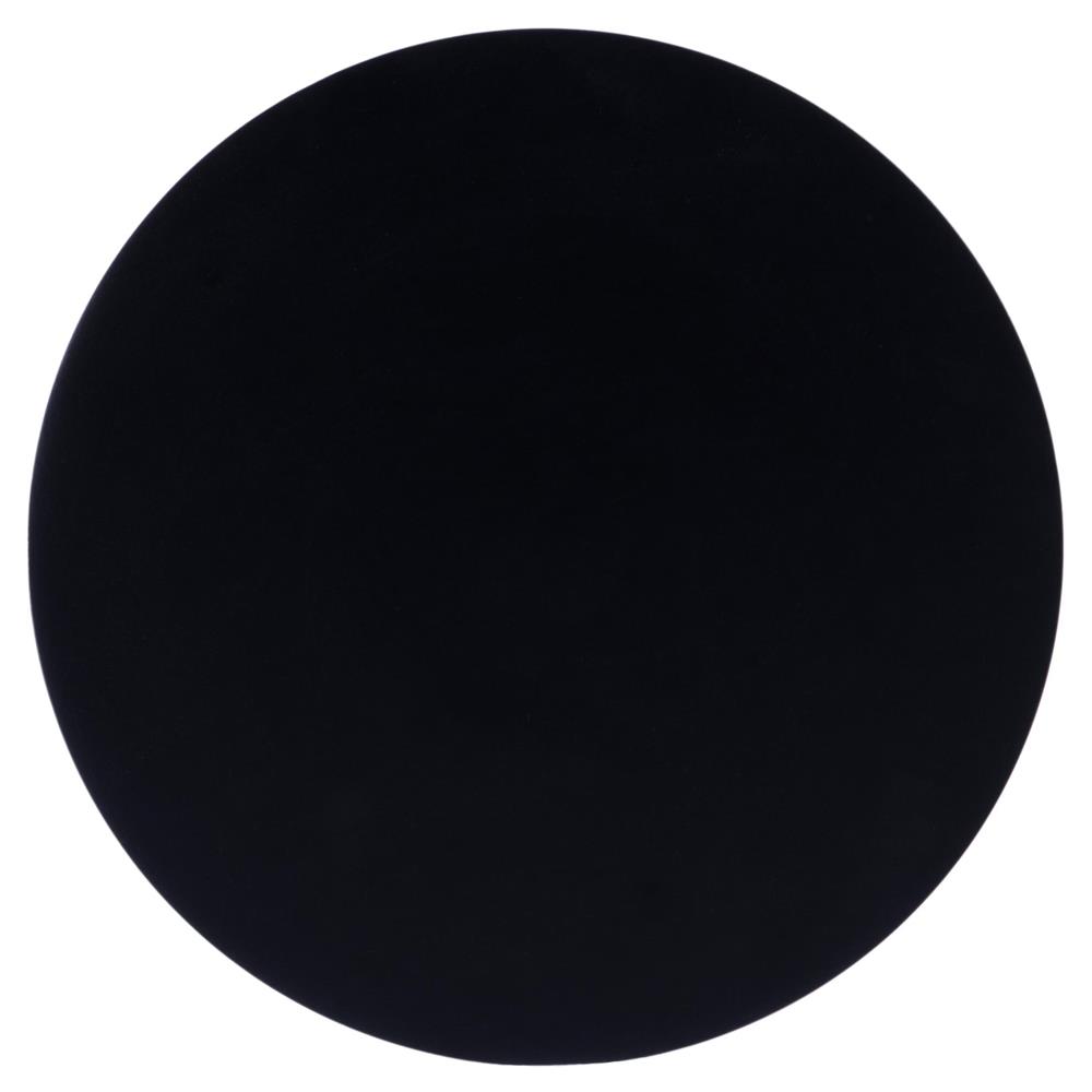 Giffard French Country Black Metal Round Outdoor Pedestal Side Table ...