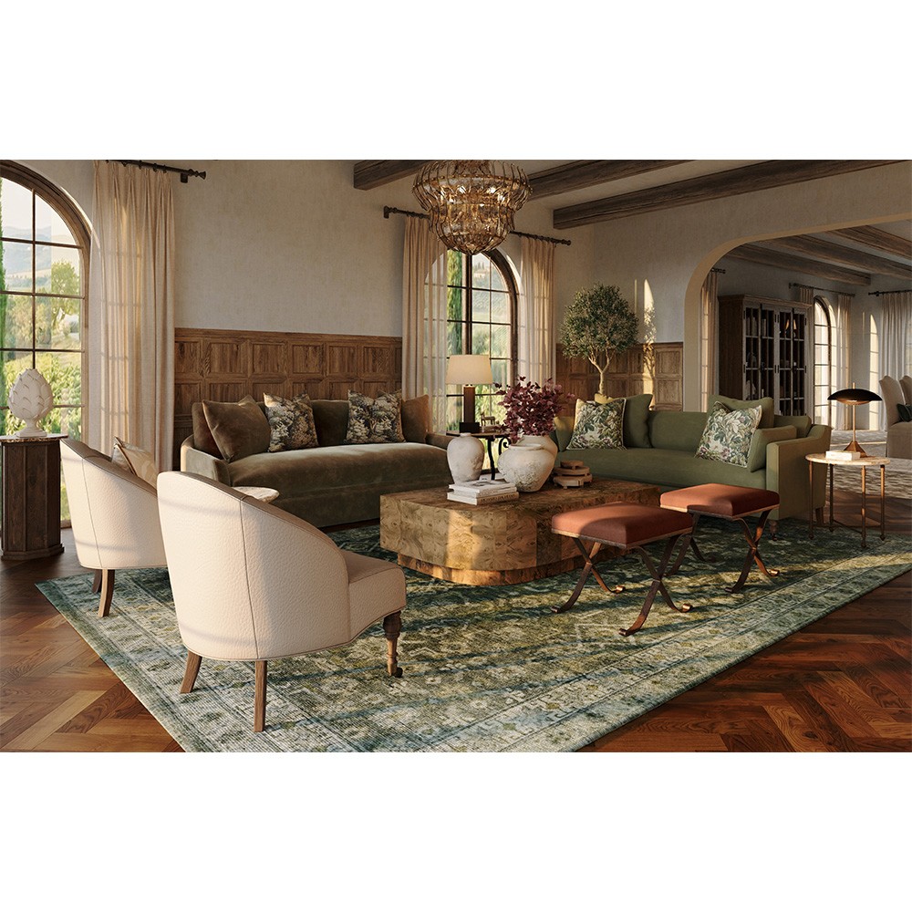 Carson French Country Marble Antique Brass Side Table Standard (14 - 24 ...