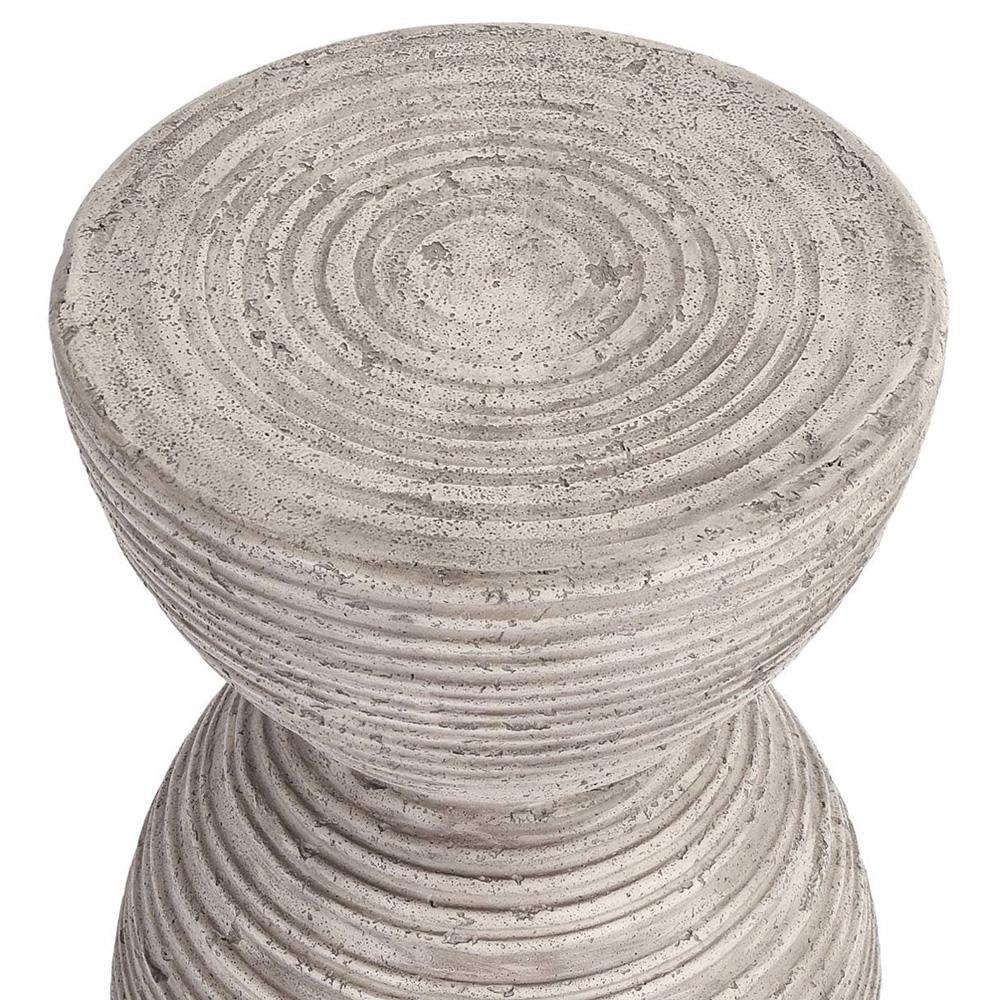Cory Modern Classic Grey Concrete Round Pedestal Outdoor Side Table ...