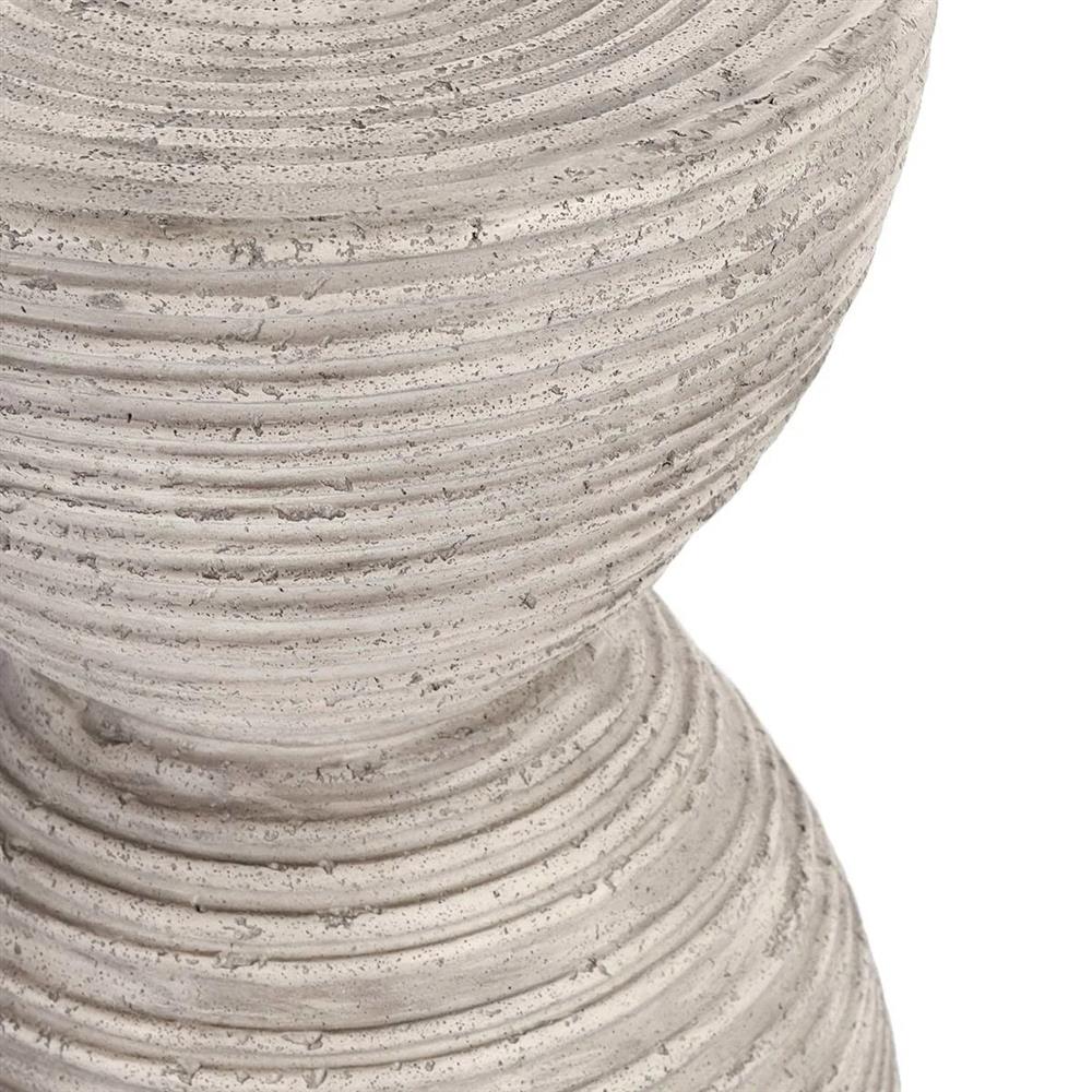 Cory Modern Classic Grey Concrete Round Pedestal Outdoor Side Table ...
