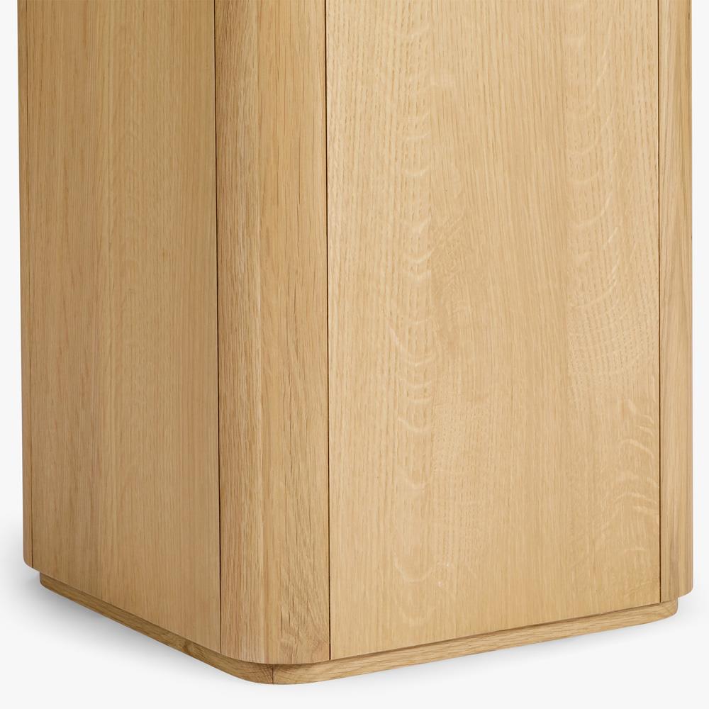 Darwin Modern Classic Travertine Light Brown Oak Wood Side Table Small ...