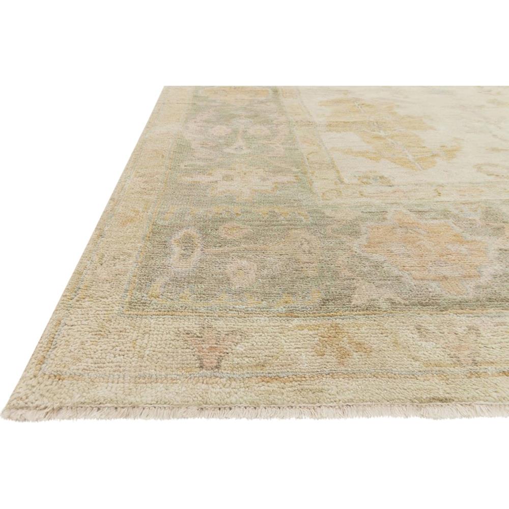 Forrest French Country Antique Ivory Moss Wool Patterned Rug - Sample