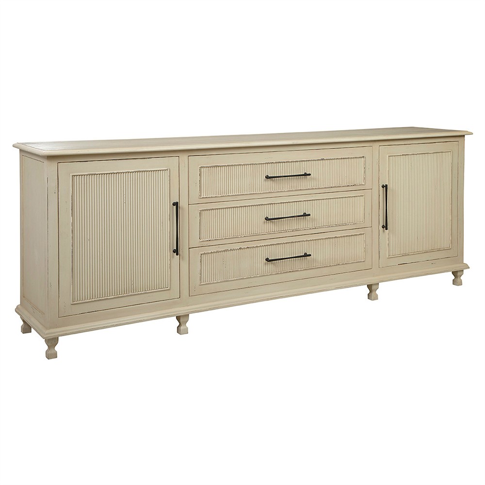 Holden Updated Traditional Cream Wood Sideboard Wide (Over 75" W ...