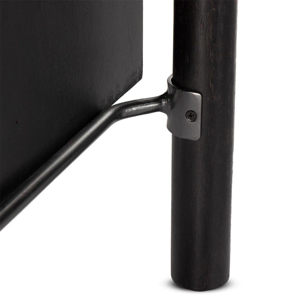 Vicky Modern Classic Black Woven Cane Mango Wood Sideboard | Kathy Kuo Home