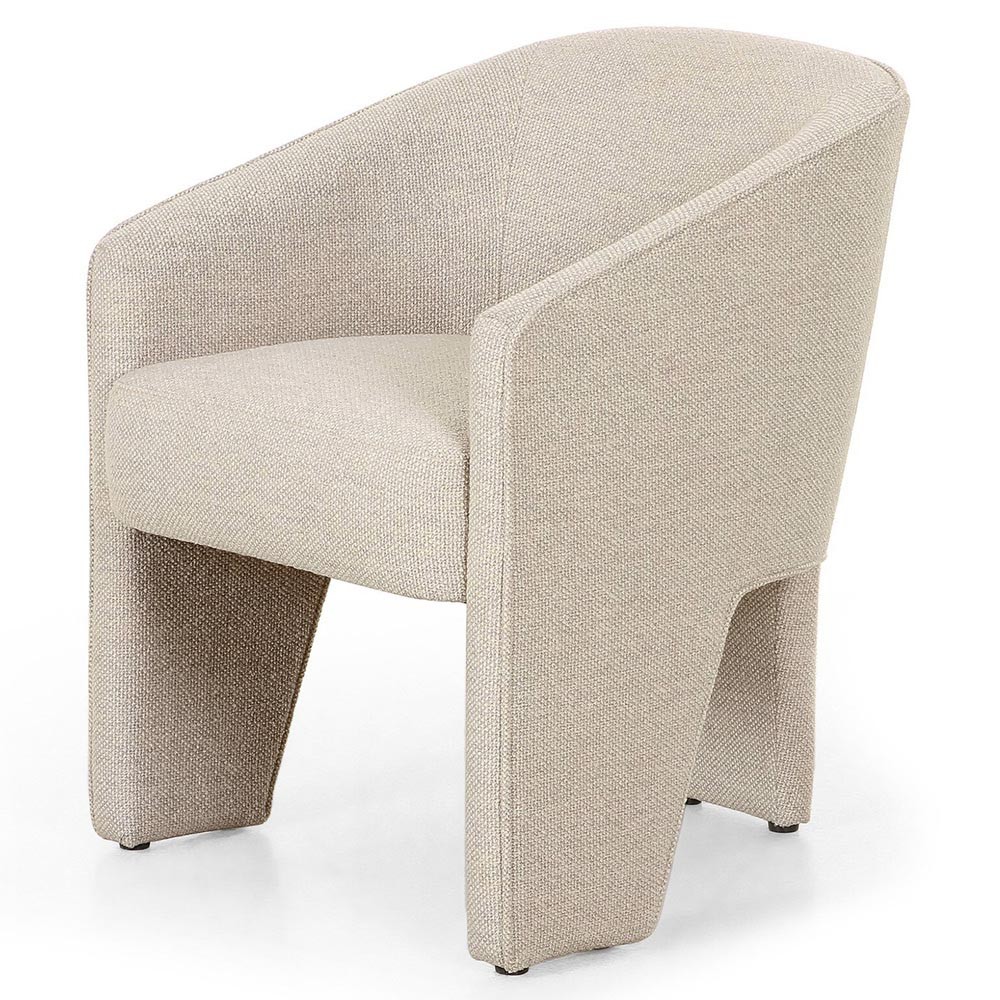 Fara Modern Classic Cream Performance Dining Arm Chair | Kathy Kuo Home