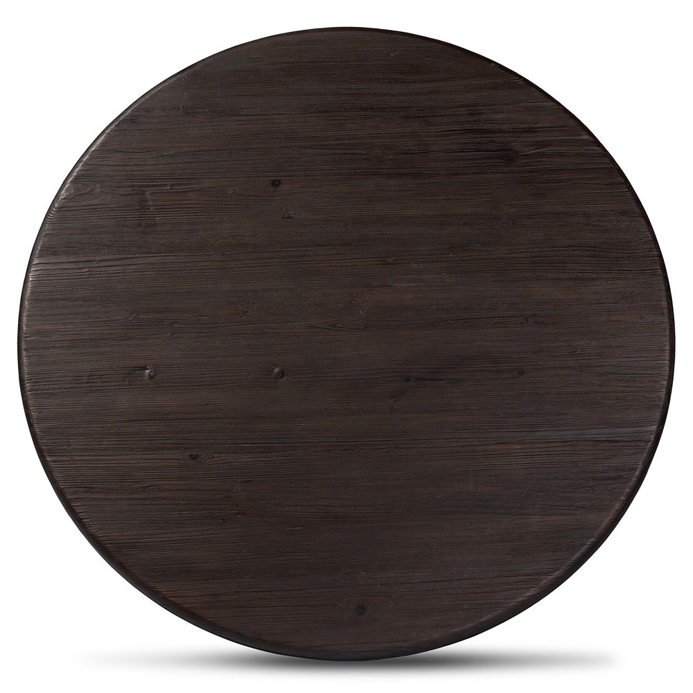 Anelie Modern Classic Black Wood Round Dining Table - 48" | Kathy Kuo Home