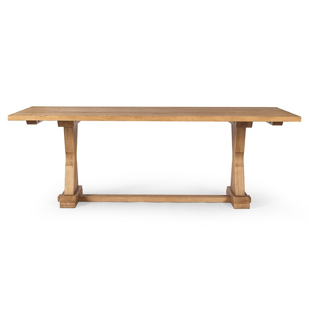 Harry Updated Traditional Brown Oak Rectangular Extendable Dining Table ...