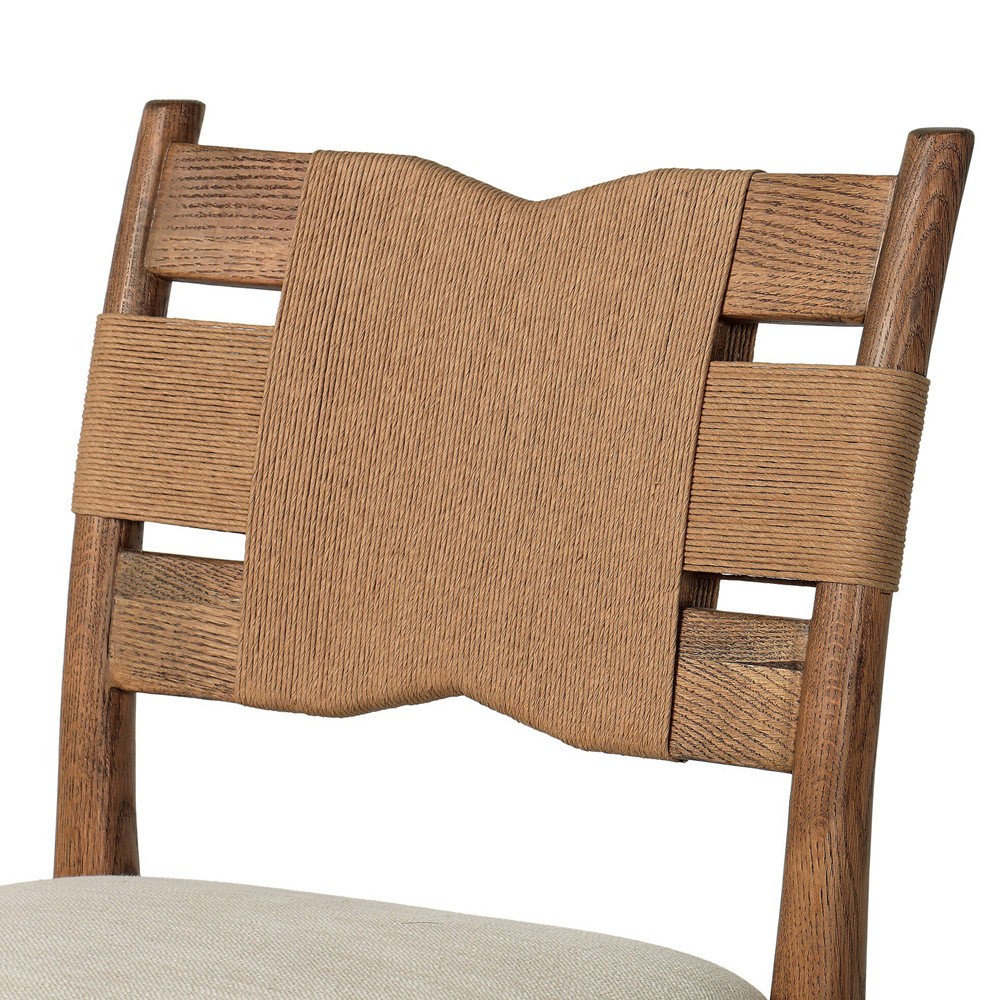 Tova Light Buff Oak Wood Dining Side Chair | Kathy Kuo Home