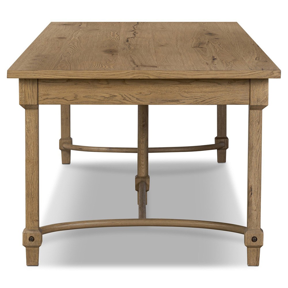 Edison Worn Oak Dining Table - 101" Over 100" W | Kathy Kuo Home