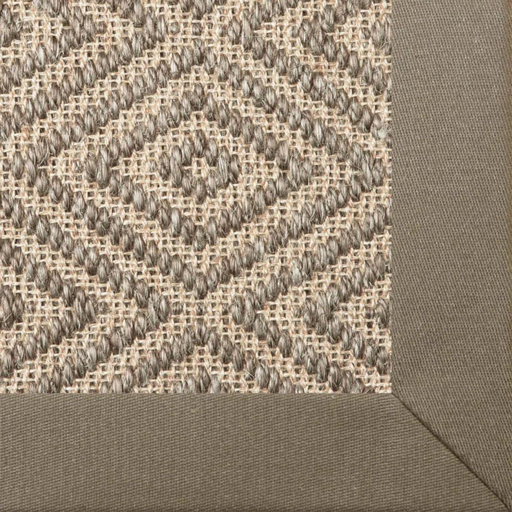 Fibreworks Elliot Coastal Beach Light Taupe Sisal Diamond Patterned Rug ...