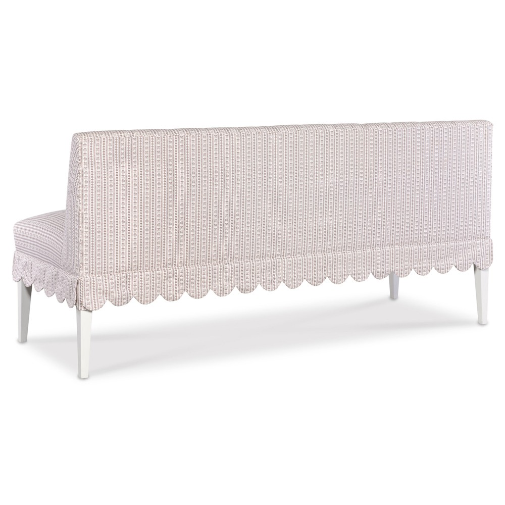 Isabella Updated Traditional Cocoa Scalloped Dining Banquette - 48 ...