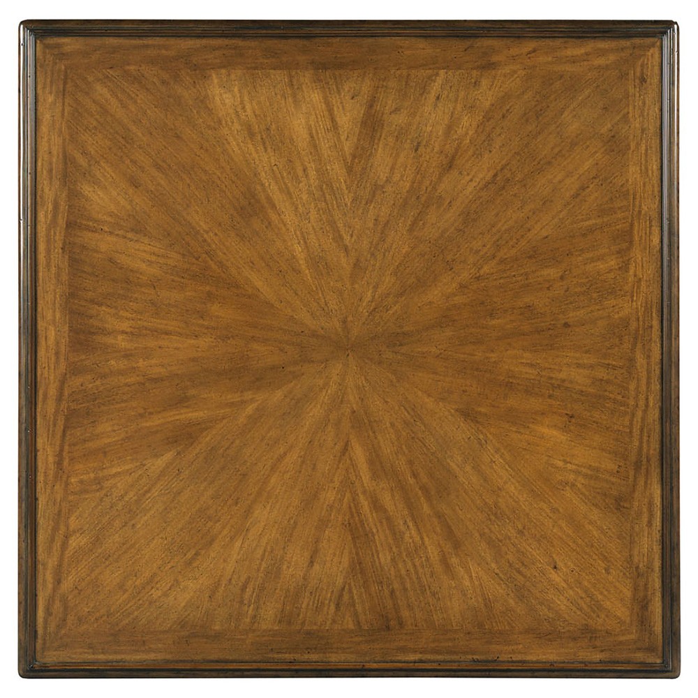 Linwood Updated Traditional Hazelnut Wood Square Cocktail Table