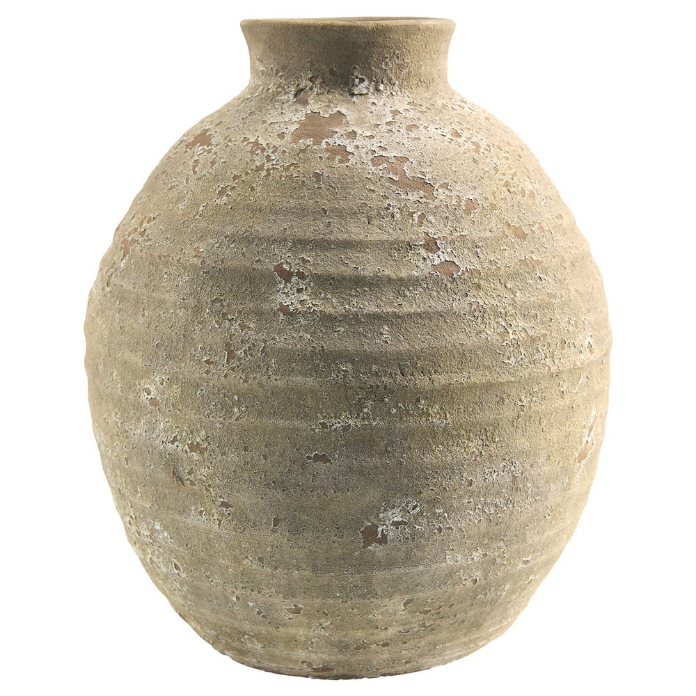 Chloe Updated Traditional Rust Glazed Ceramic Planter | Kathy Kuo Home