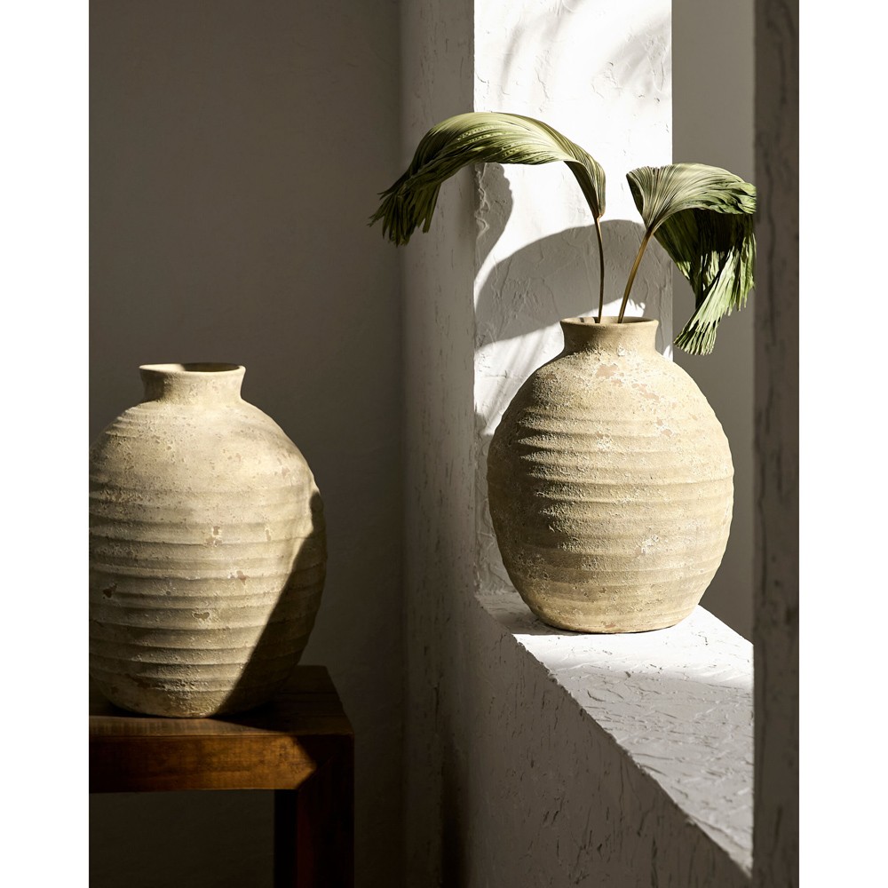 Chloe Updated Traditional Rust Glazed Ceramic Planter | Kathy Kuo Home
