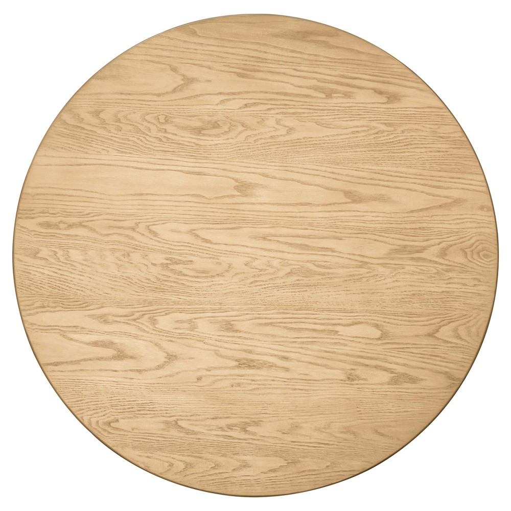 Marben Modern Classic Tan Wood Round Pedestal Dining Table - 42"