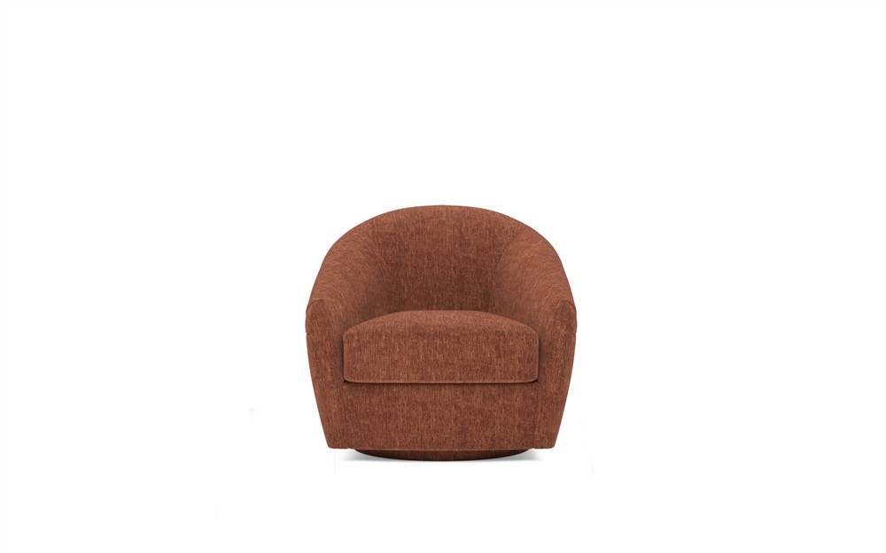 Dania Chestnut Swivel Chair | Kathy Kuo Home