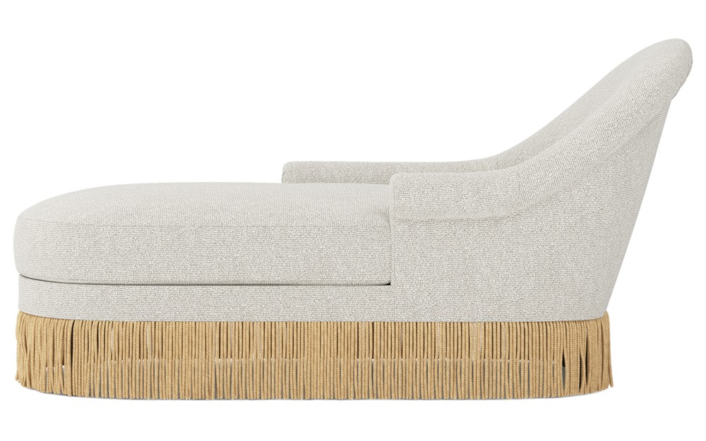 Meilani Spanish Moss Chaise - Left Chaise | Kathy Kuo Home