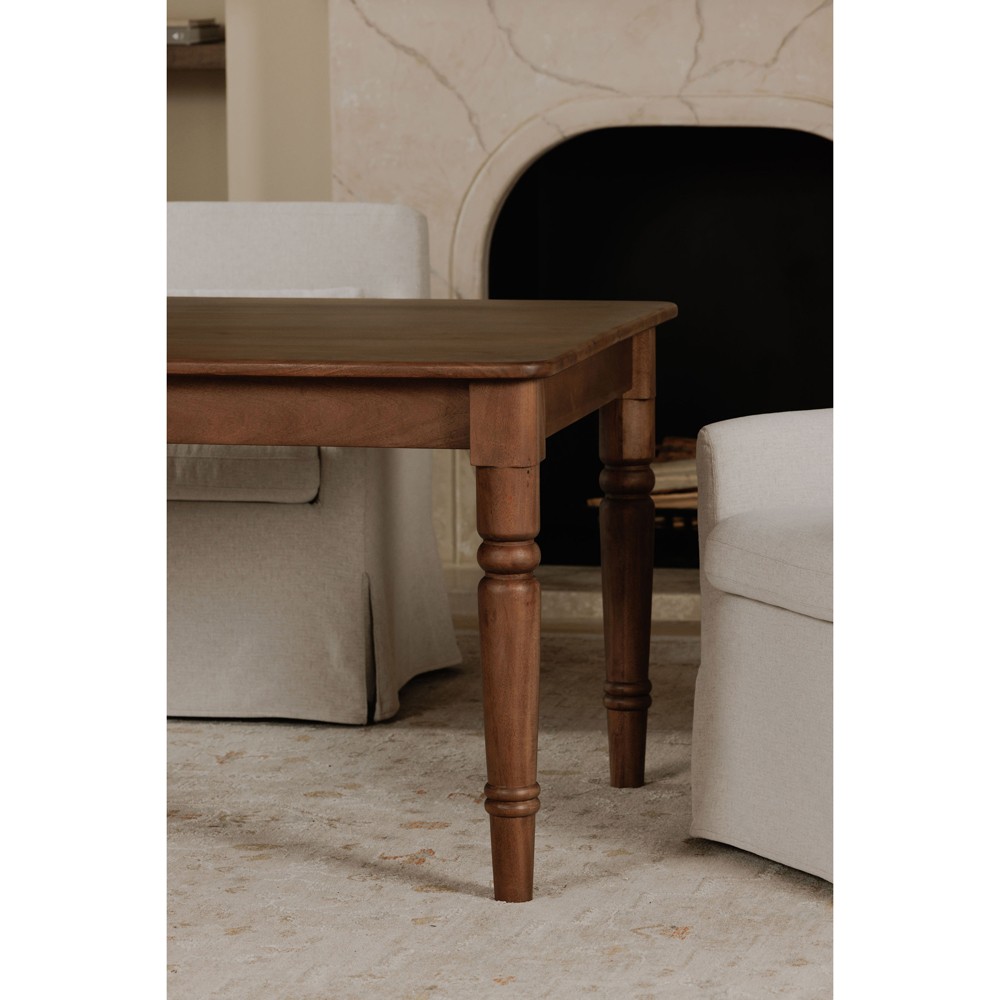Vincent Updated Traditional Brown Acacia Wood Rectangular Dining Table ...