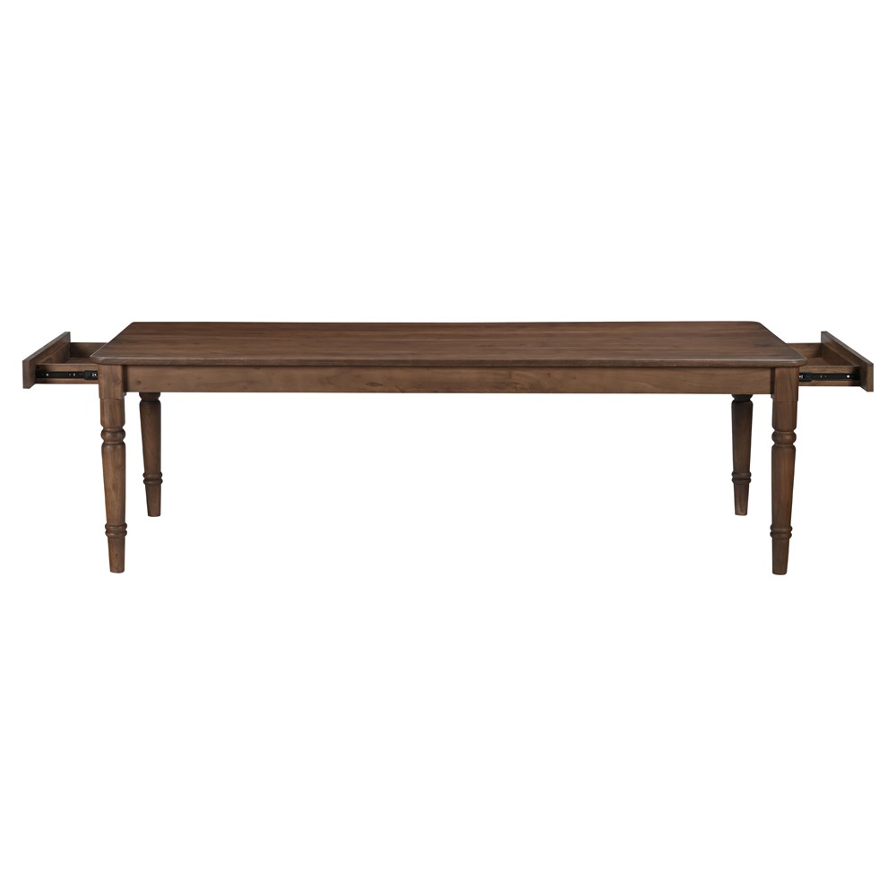 Vincent Updated Traditional Brown Acacia Wood Rectangular Dining Table ...