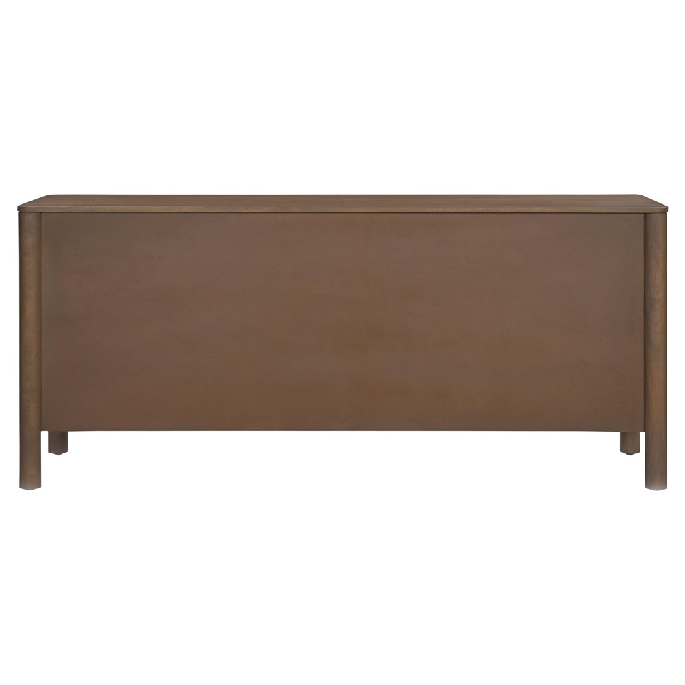 Bella Modern Classic Brown Mango Wood Scalloped Sideboard - 68"