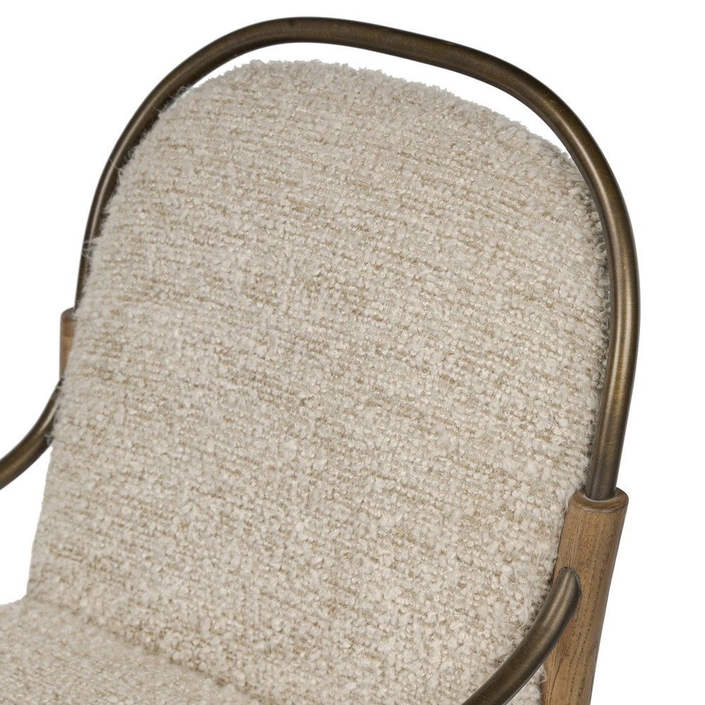 Demi Ivan Stone Brushed Brass Desk Chair | Kathy Kuo Home