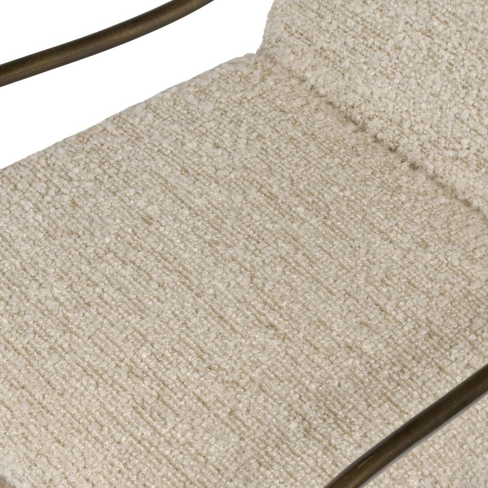 Demi Ivan Stone Brushed Brass Desk Chair | Kathy Kuo Home