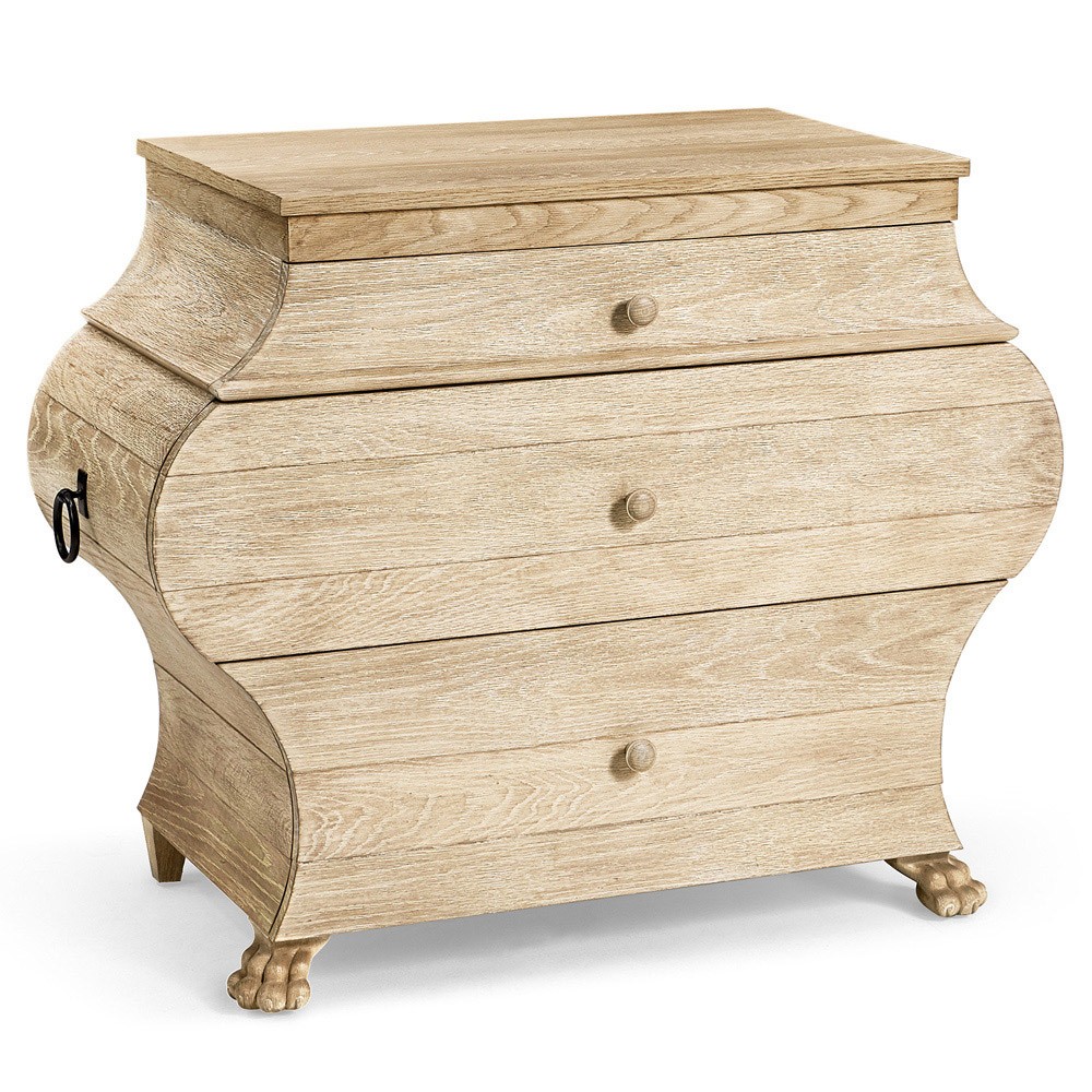 Lucian Updated Traditional Whitewashed Acacia Chest | Kathy Kuo Home