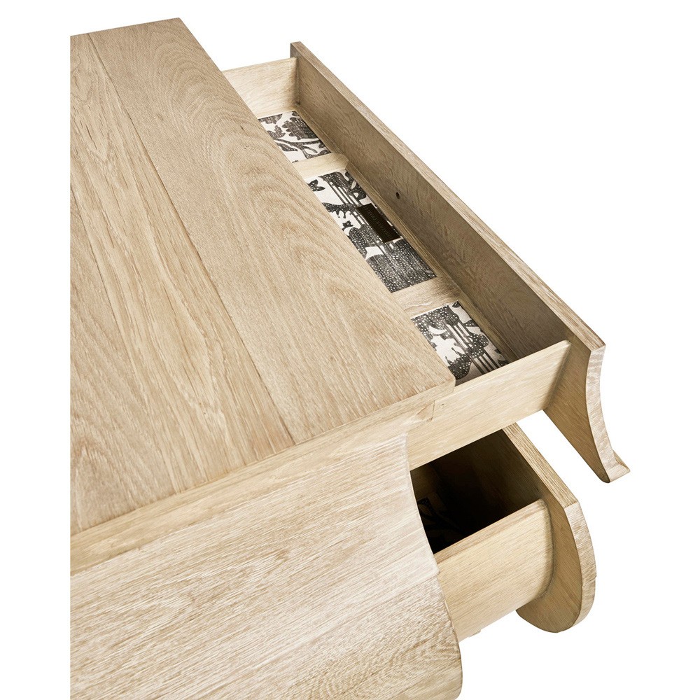 Lucian Updated Traditional Whitewashed Acacia Chest | Kathy Kuo Home