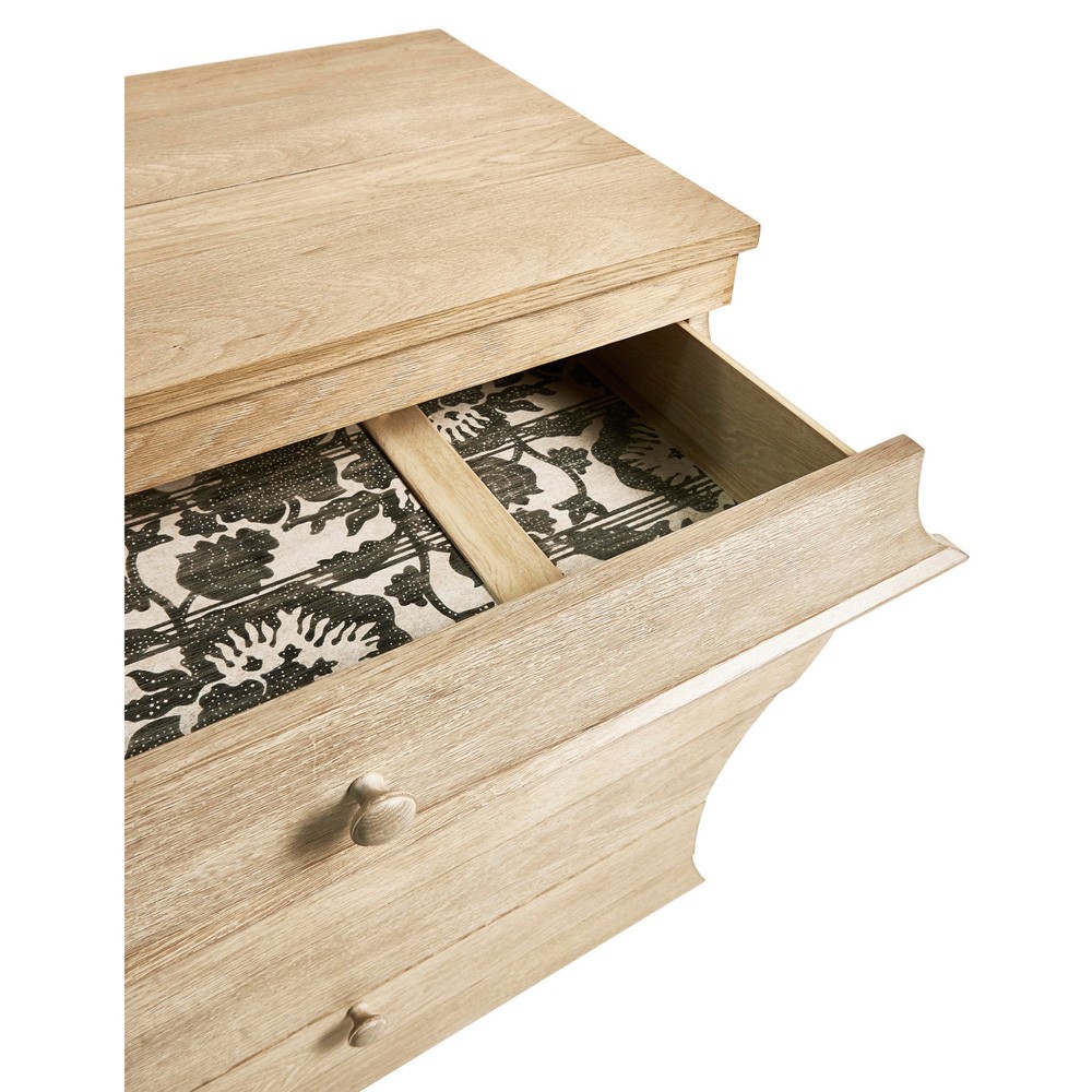 Lucian Updated Traditional Whitewashed Acacia Chest | Kathy Kuo Home