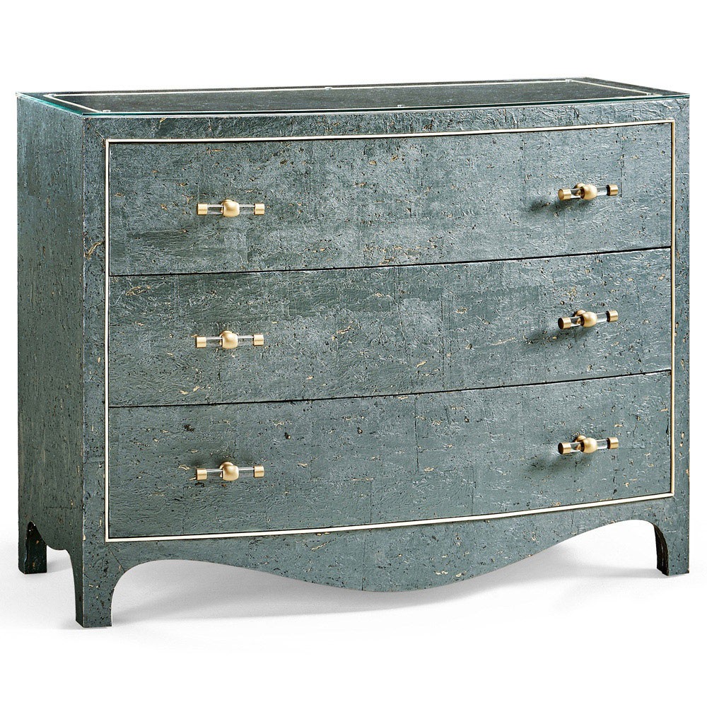 Margaux Updated Traditional Teal Chest | Kathy Kuo Home