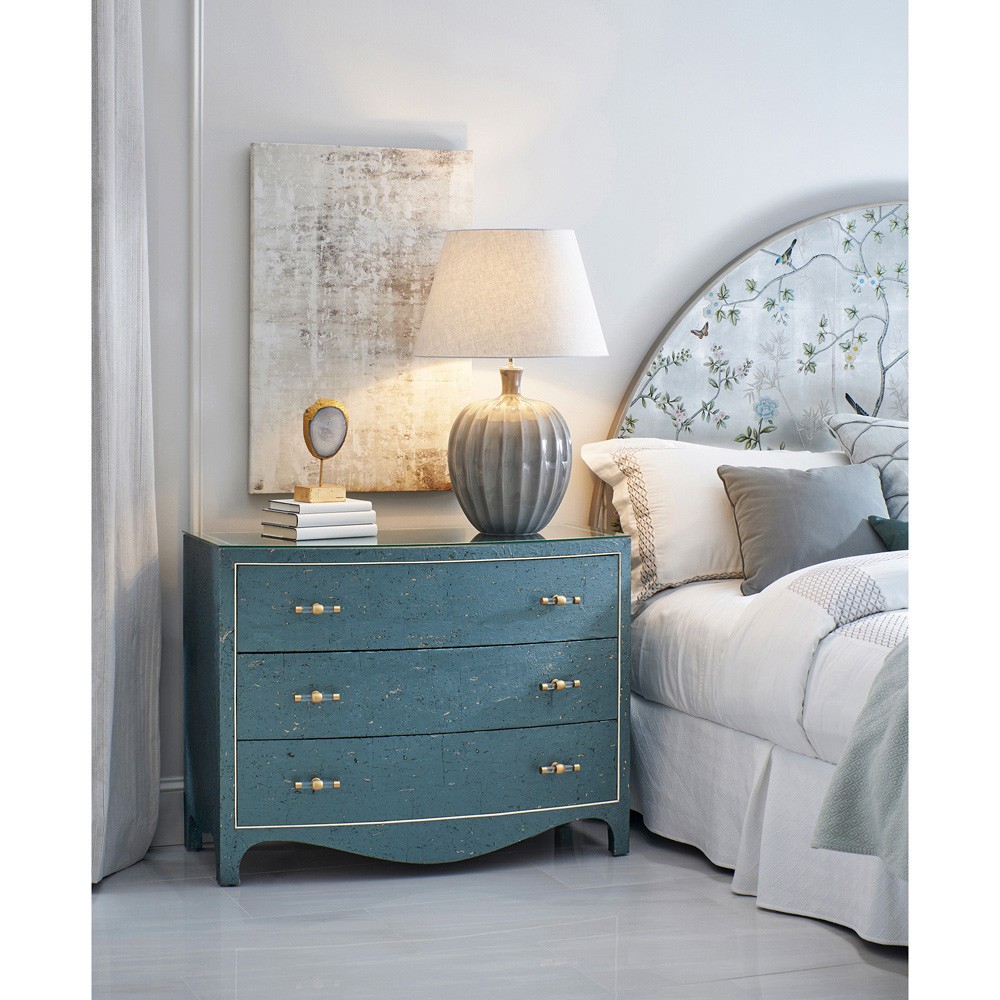 Margaux Updated Traditional Teal Chest | Kathy Kuo Home