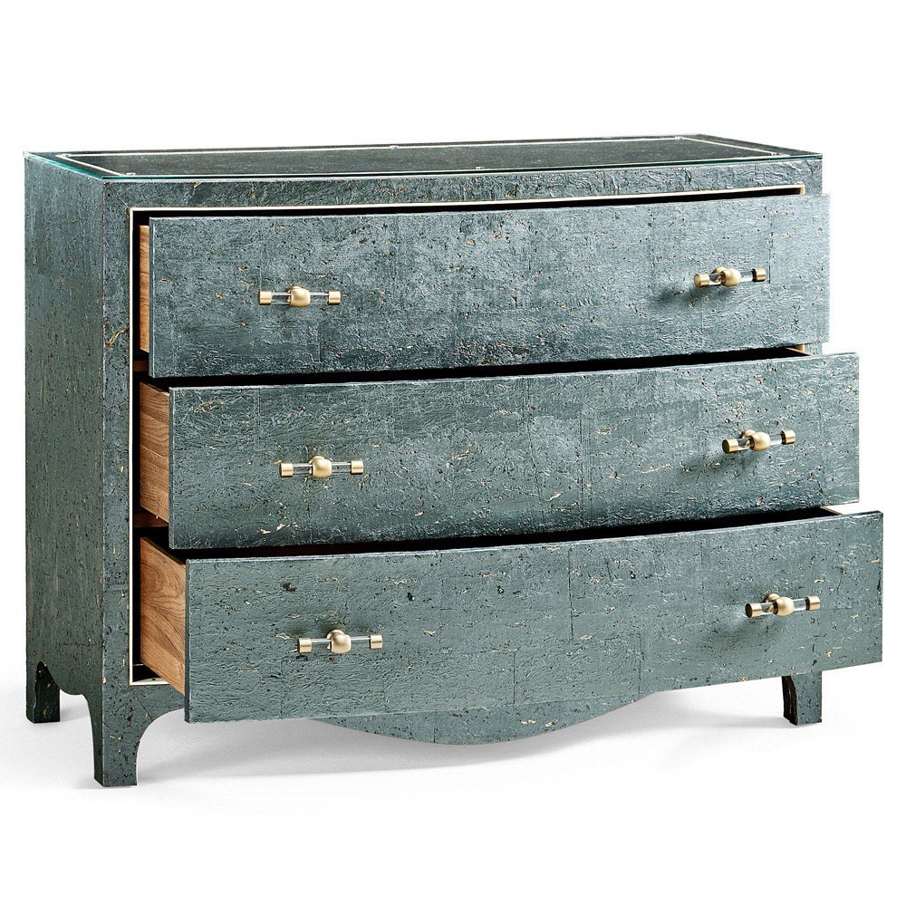 Margaux Updated Traditional Teal Chest | Kathy Kuo Home