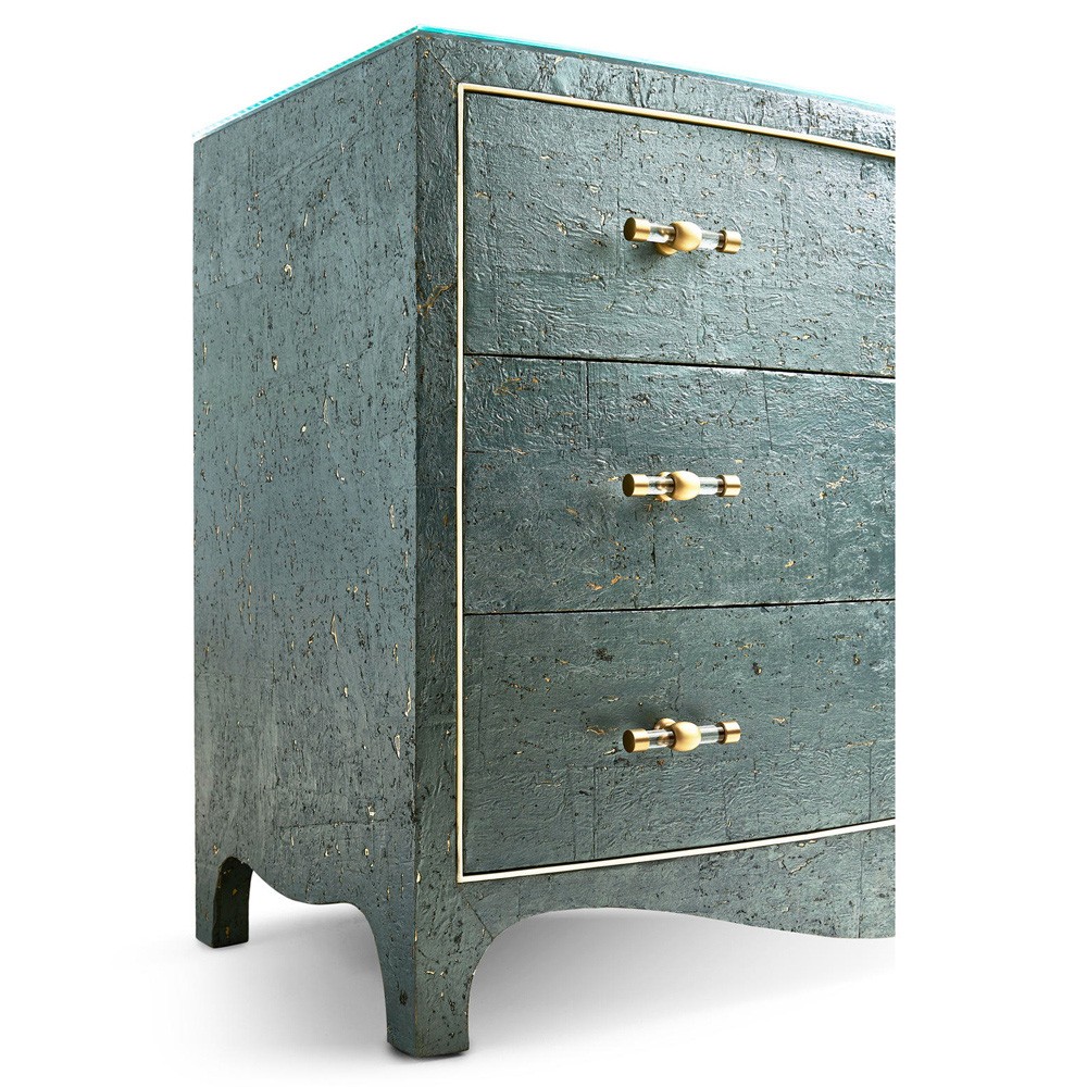 Margaux Updated Traditional Teal Chest | Kathy Kuo Home